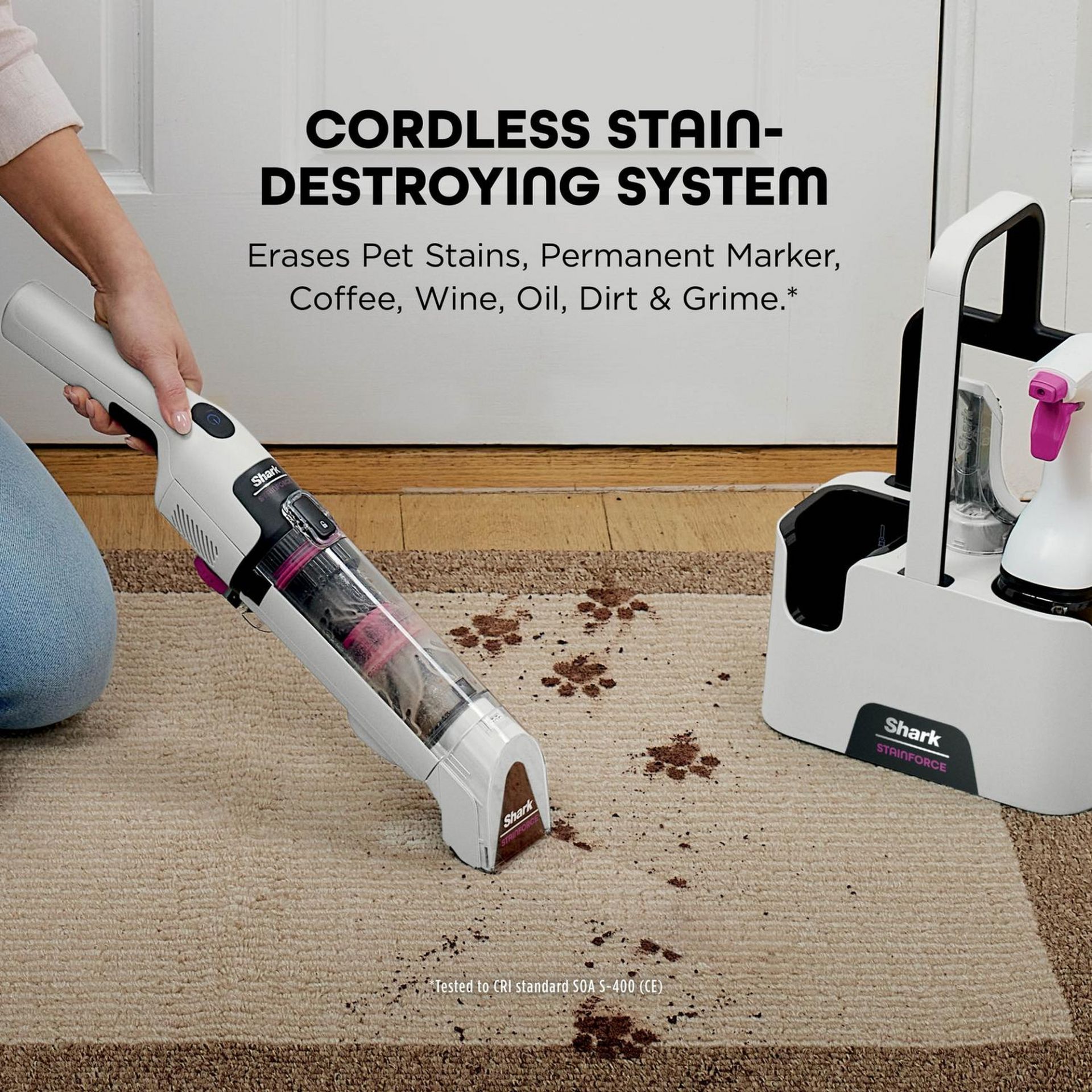 Shark HX100UKT StainForce Cordless Spot Cleaner – Powerful Stain ...