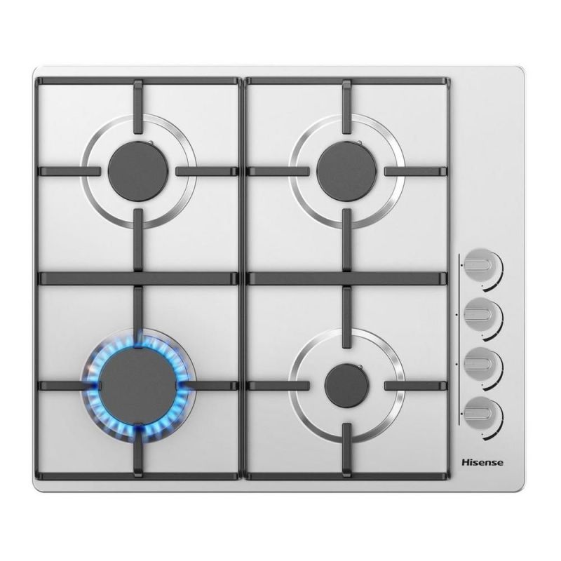 Hisense GM642XHS 60cm Gas Hob - Stainless Steel | HIS-GM642XHS